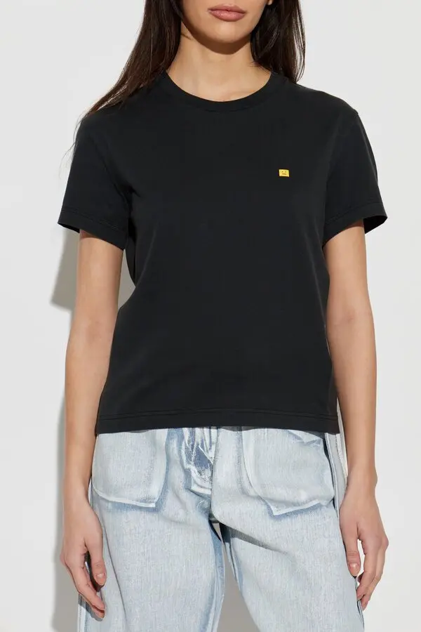 Acne Studios T-shirt With Patch - Black