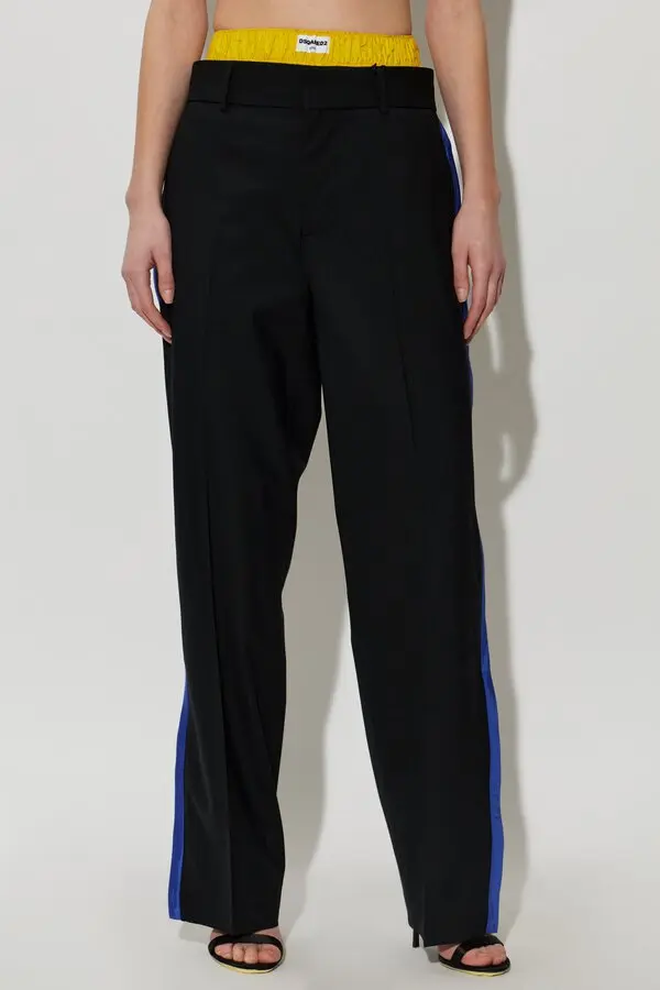 Dsquared2 Wool Pleated Trousers