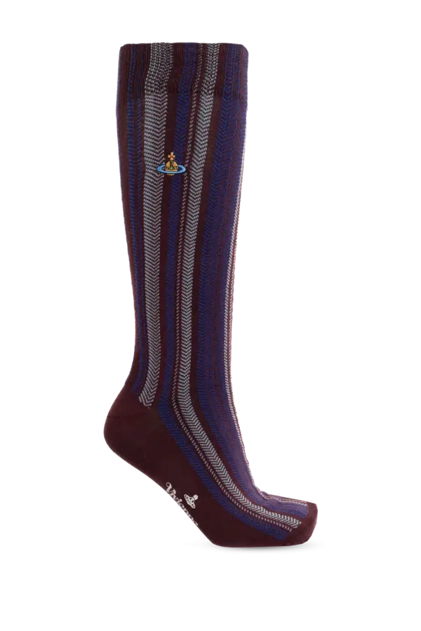 VIVIENNE WESTWOOD Patterned Socks - Burgundy