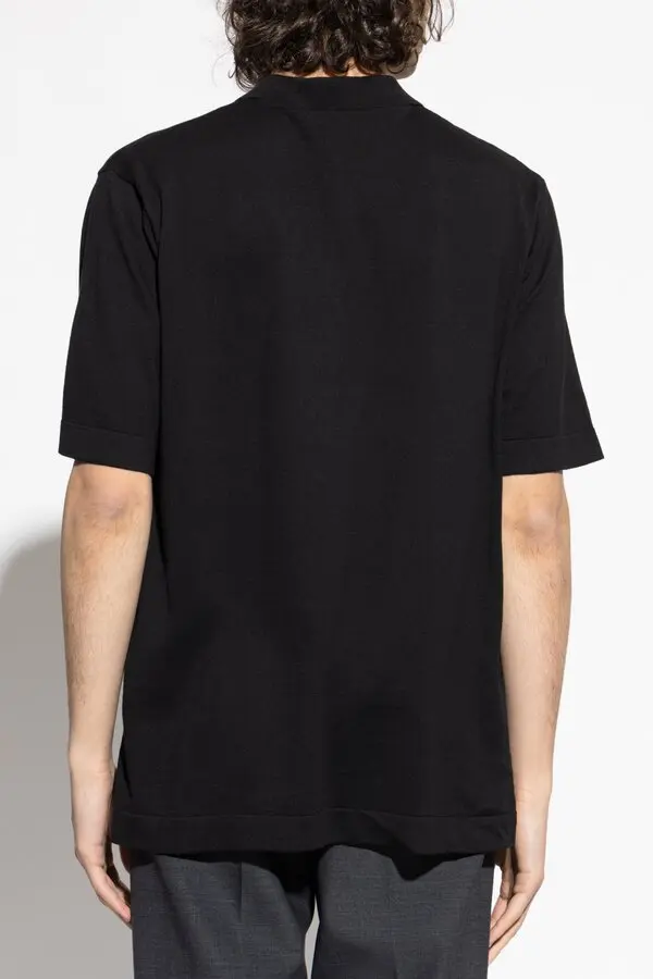 Balmain Polo With Logo - Black