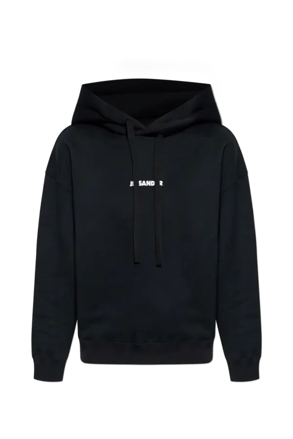 JIL SANDER Hooded Sweatshirt With Logo - Black
