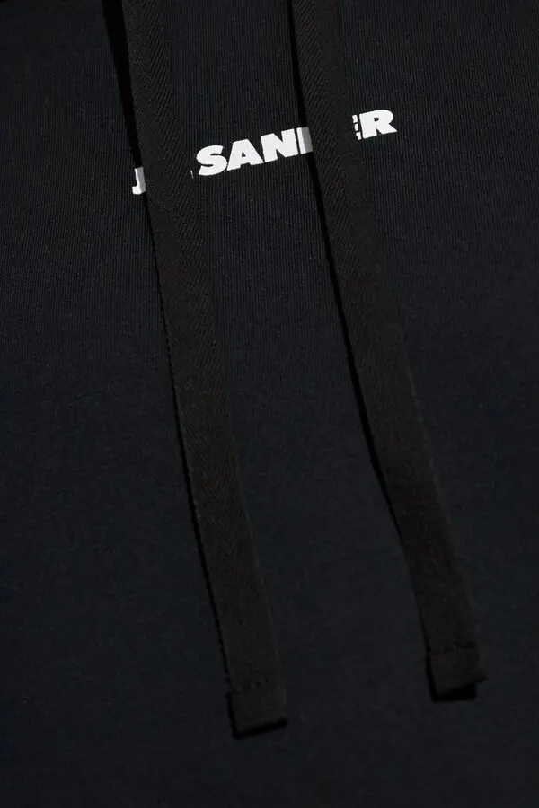 JIL SANDER Hooded Sweatshirt With Logo - Black
