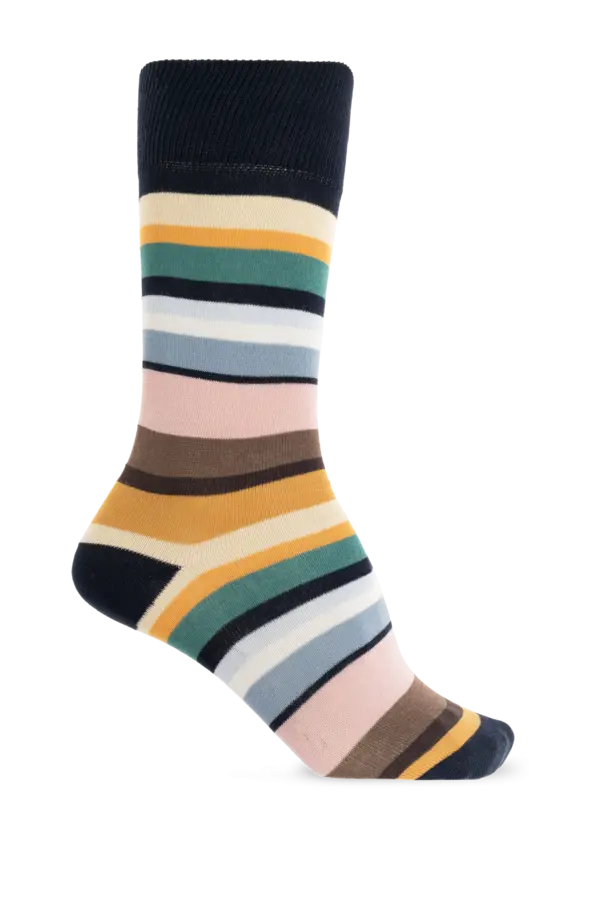 Paul Smith Striped Pattern Crew Socks - Multicolour