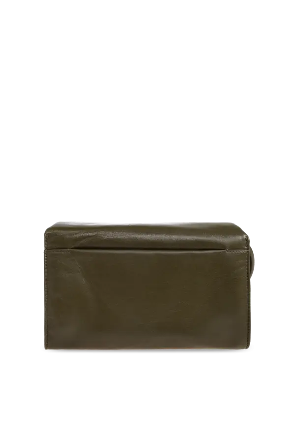 AMI Paris Leather Belt Wallet - Green
