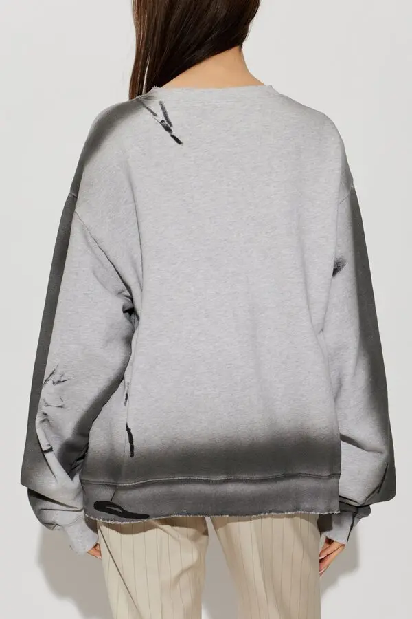 Acne Studios Printed Oversized Sweatshirt - Grey