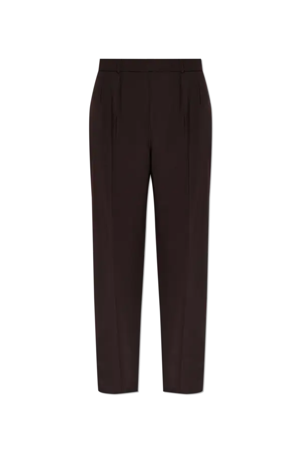 Lacoste Tailored Pleated Trousers - Brown