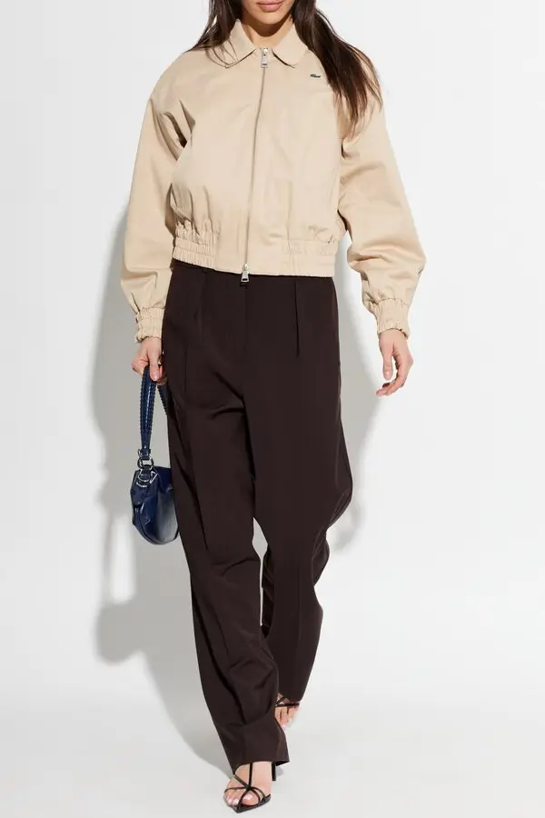 Lacoste Tailored Pleated Trousers - Brown