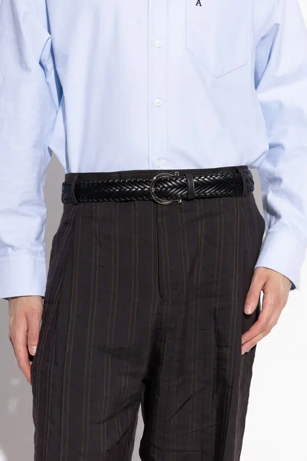 FERRAGAMO Braided Leather Belt