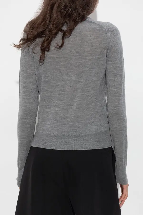 Ami Wool Sweater With Embroidered Logo