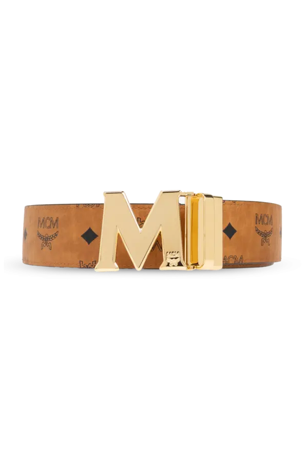 Mcm Logo Belt - Brown