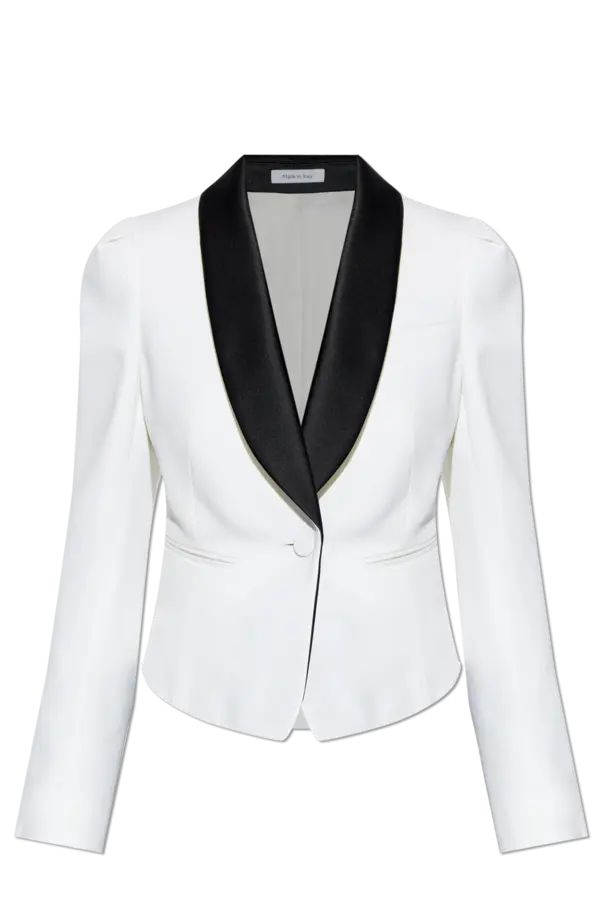 Alexander McQueen Fitted Wool Blazer - White