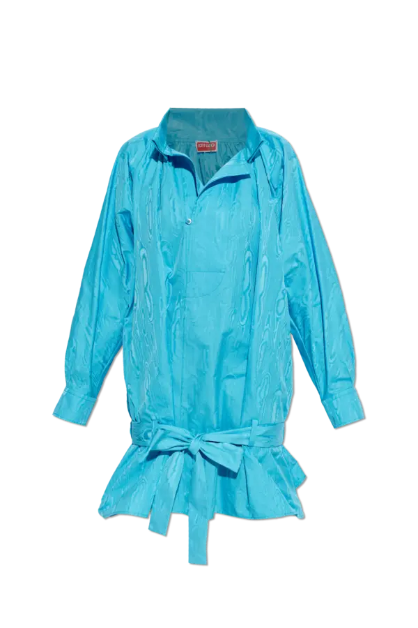Kenzo Loose-fit Belted Dress - Blue