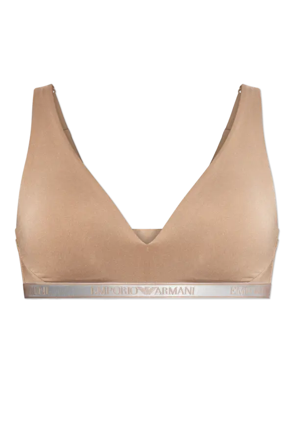 Emporio Armani Logo Bra - Beige