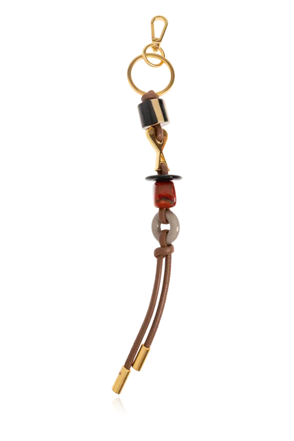 Ami Keychain With Pendant - Brown