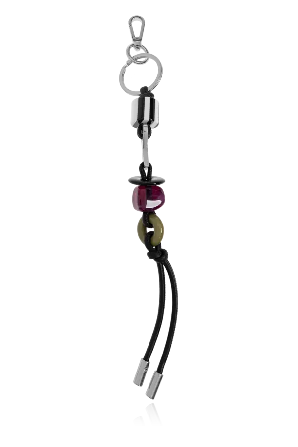AMI Paris Keyring With Pendant - Black