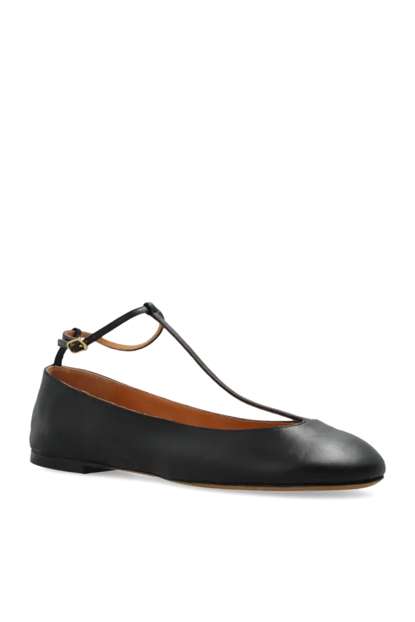 ODISSI Leather Ballerinas - Black