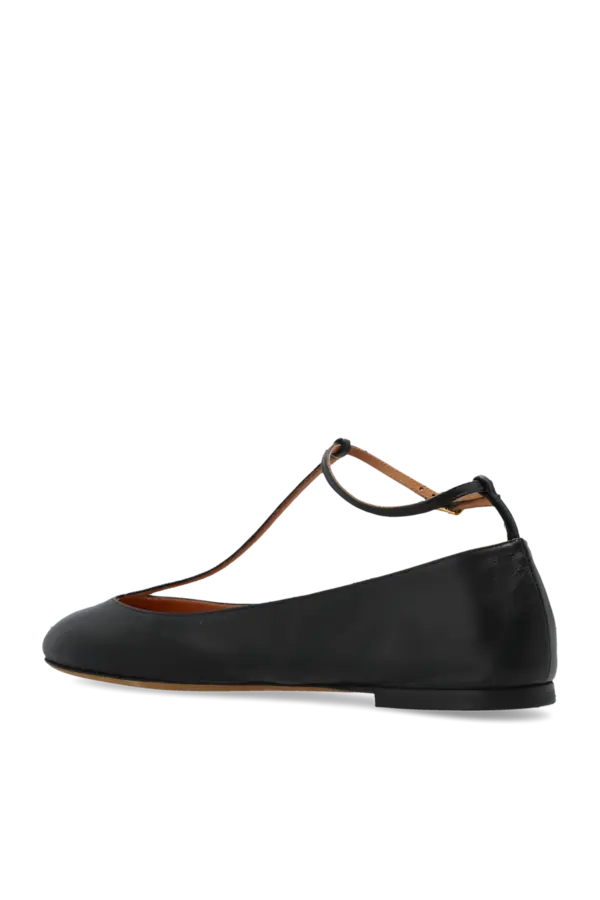 ODISSI Leather Ballerinas - Black