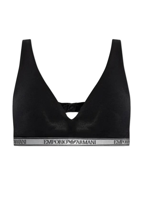 Emporio Armani Bra With Logo - Black