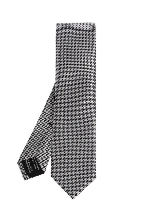 TOM FORD Patterned Silk Neck Tie - Grey