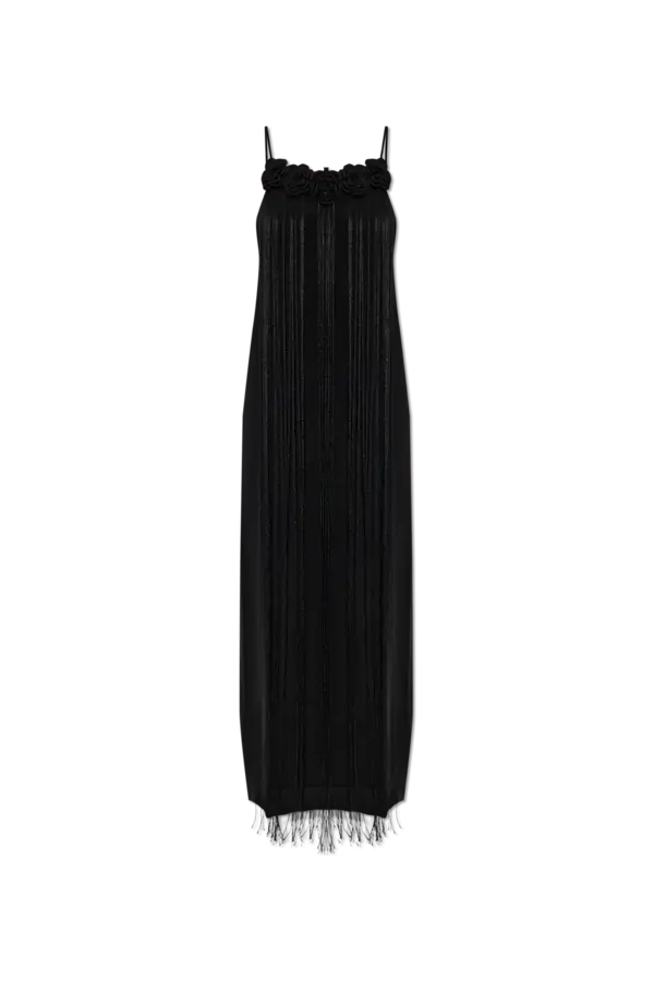 JIL SANDER Dress With Fringes - Black