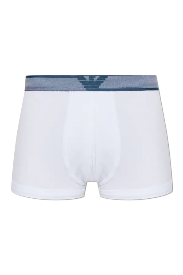 Emporio Armani Boxer Shorts With Logo - White