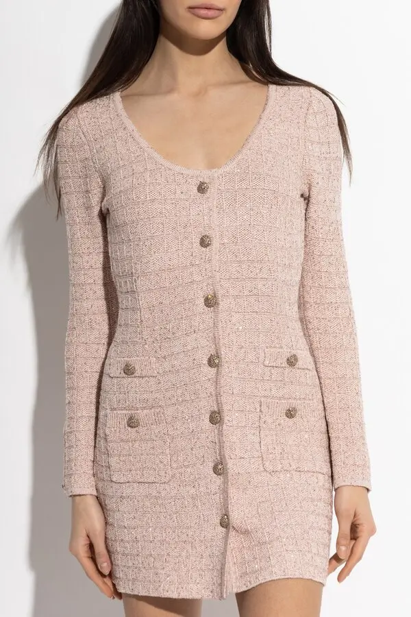 Alessandra Rich Dress With Shimmering Appliqués