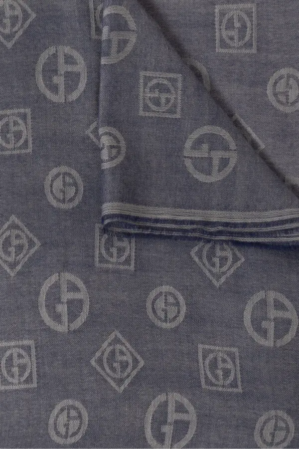 Giorgio Armani Cashmere Scarf - Navy Blue