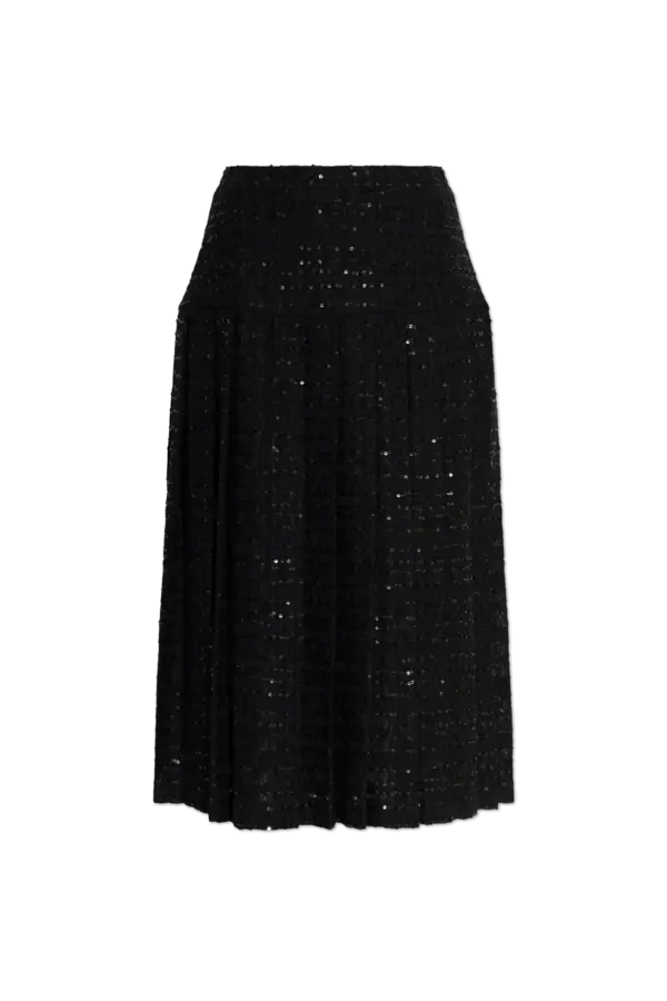 Alessandra Rich Skirt With A Slit - Black