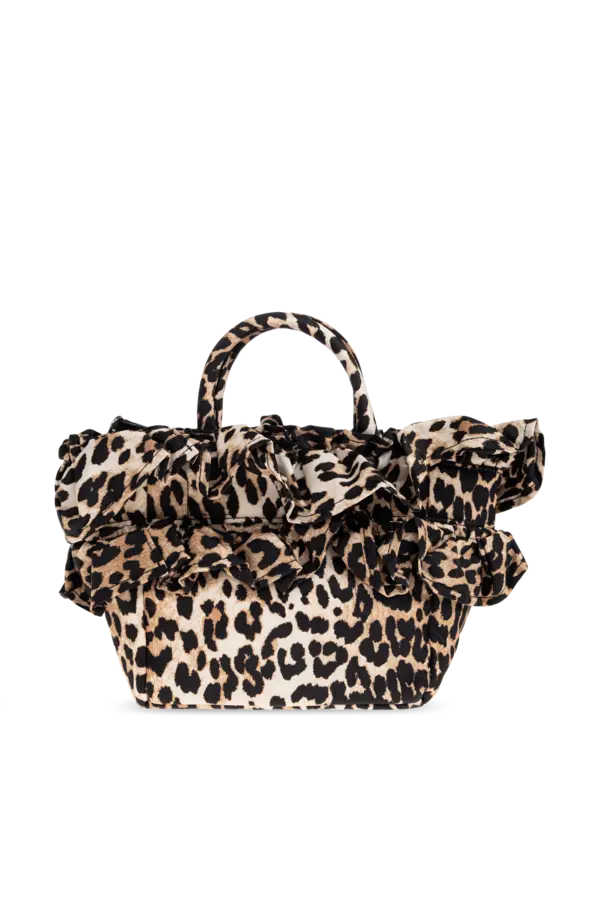 GANNI Logo Handbag - Brown