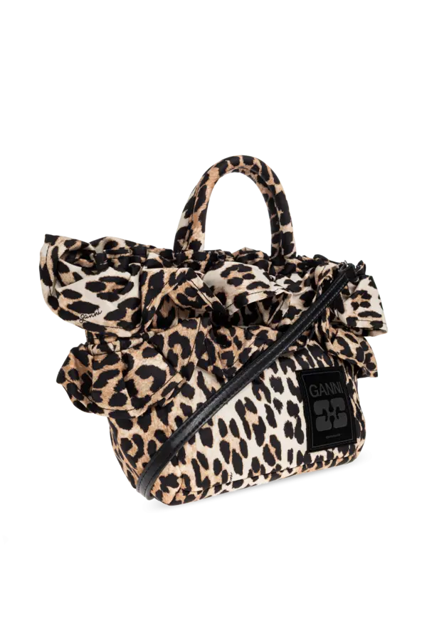 GANNI Logo Handbag - Brown