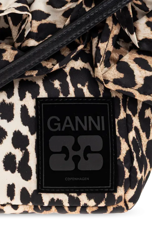 GANNI Logo Handbag - Brown