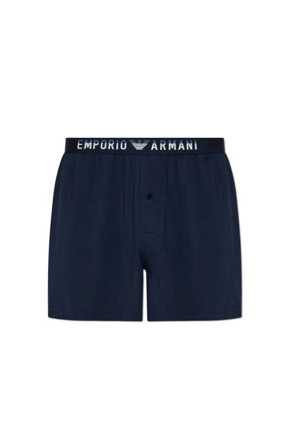Emporio Armani Boxers With Logo - Navy Blue