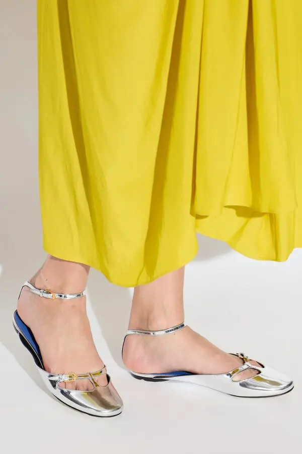 LANVIN Mary Jane Ballerinas - Silver