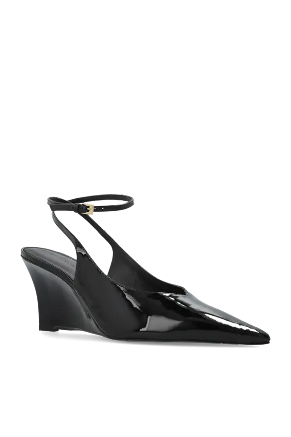 BLACK SUEDE STUDIO Eliana Leather Wedge Shoes - Black