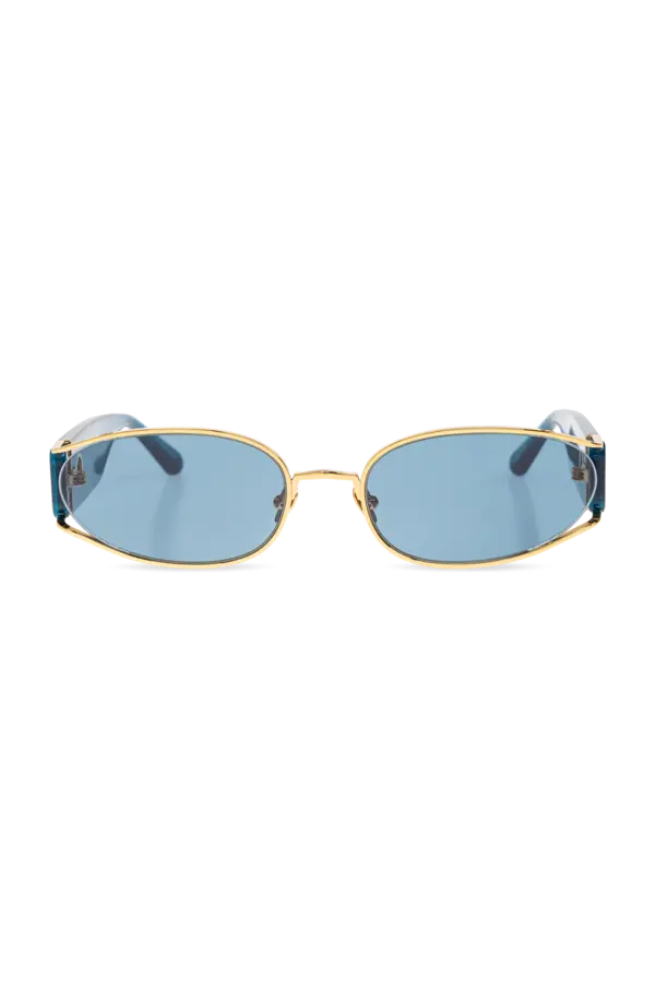 Linda Farrow Oval Sunglasses - Blue