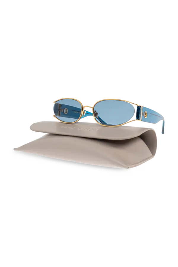Linda Farrow Oval Sunglasses - Blue