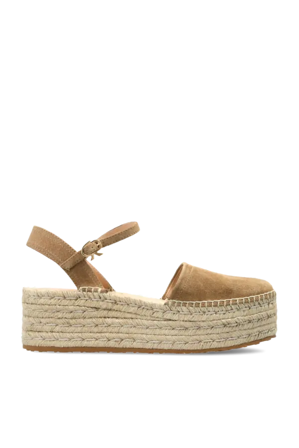 GIANVITO ROSSI Suede Platform Espadrilles - Brown