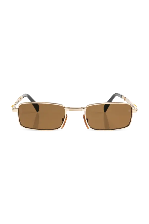 DB EYEWEAR BY DAVID BECKHAM Folding Rectangle Sunglasses - Gold