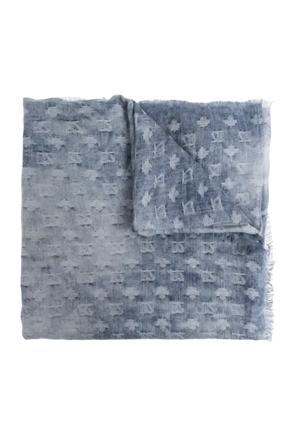 Dsquared2 Scarf With Monogram - Blue