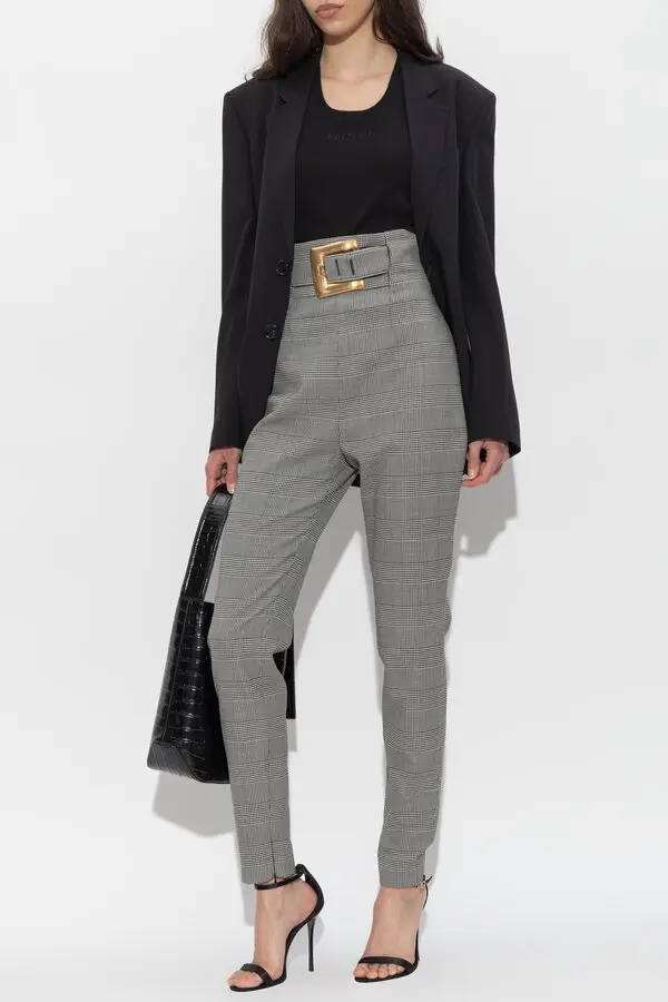 Balmain Houndstooth Pattern Trousers