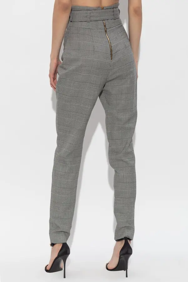 Balmain Houndstooth Pattern Trousers