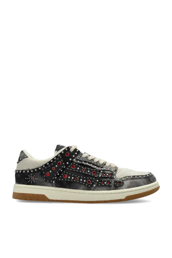 Amiri Studded Skeleton Top Low Sneakers - Black