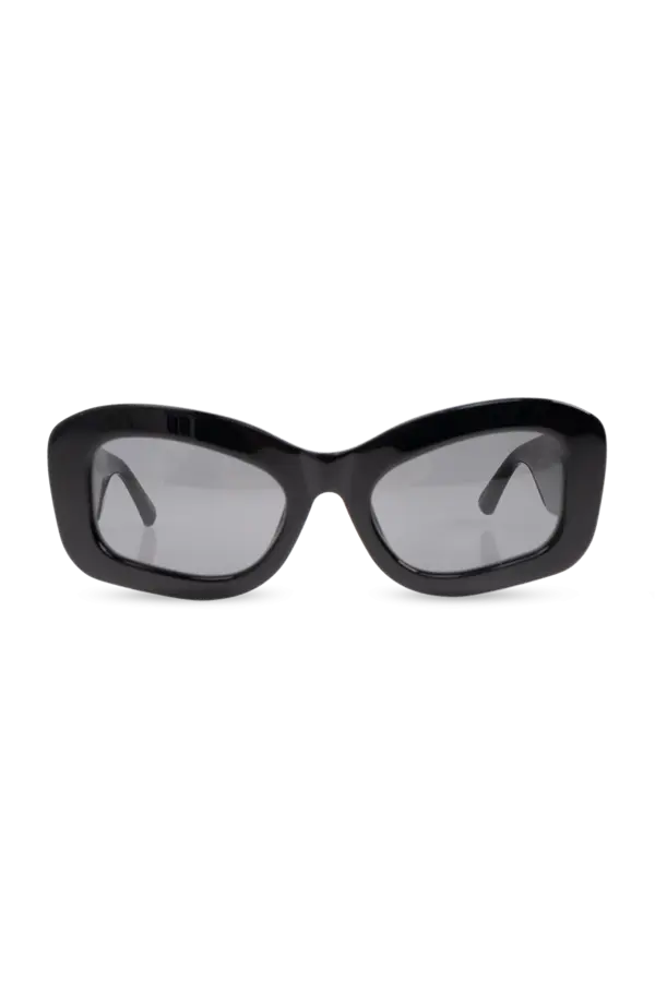 Attico Linda Farrow X Rectangular Sunglasses - Black