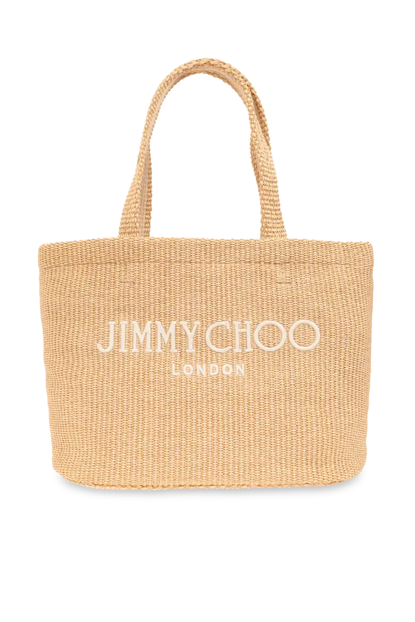 JIMMY CHOO Beach Tote Shopper Bag - Beige