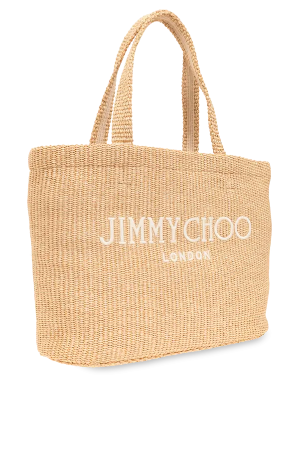 JIMMY CHOO Beach Tote Shopper Bag - Beige
