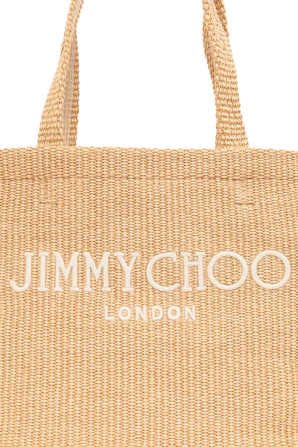 JIMMY CHOO Beach Tote Shopper Bag - Beige