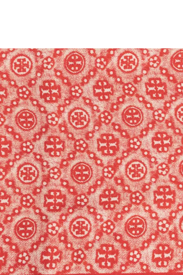 Tory Burch Scarf With Raw Edge Finish - Red