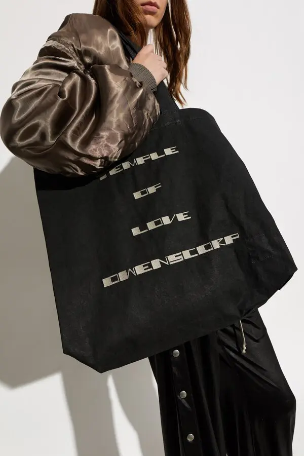Rick Owens Temple Of Love Shopper Bag - Black