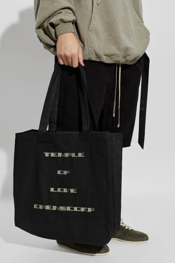 Rick Owens Temple Of Love Shopper Bag - Black