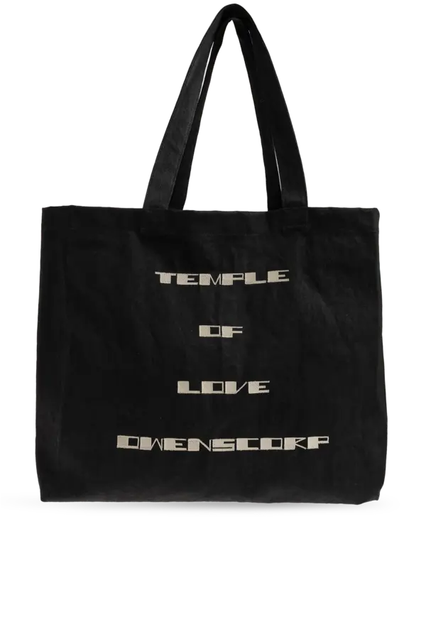 Rick Owens Temple Of Love Shopper Bag - Black